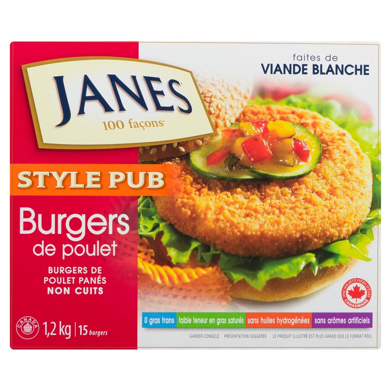 Janes Pub Style Frozen Chicken Burgers 1.2 kg - Voilà Online Groceries ...