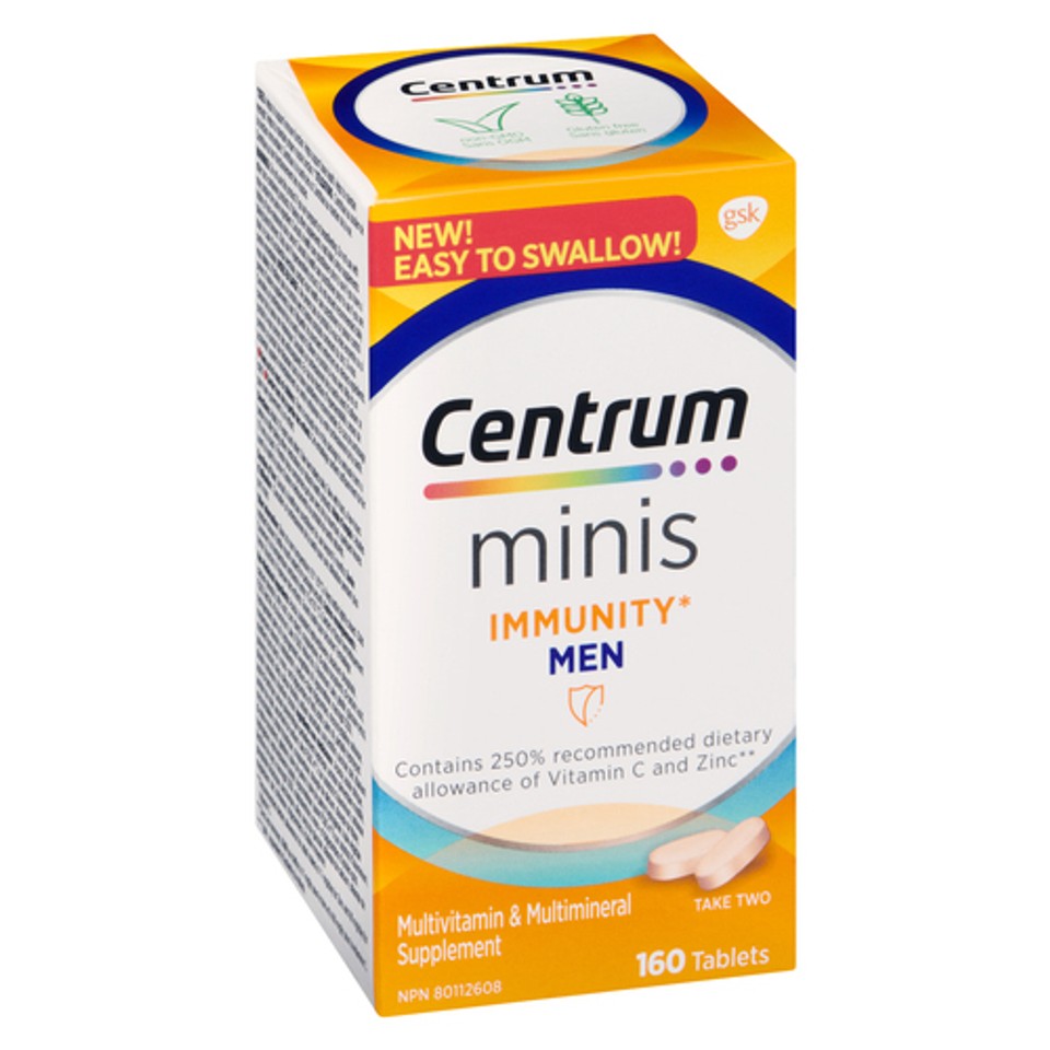 Centrum Minis Multivitamin & Multimineral Immunity Men 160 Count ...