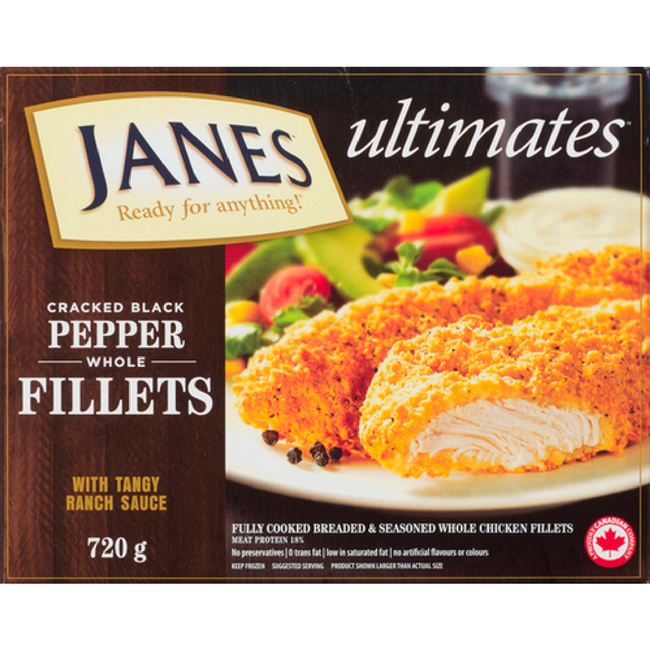 Janes Frozen Whole Chicken Fillet Cracked Black Pepper With Sauce 720 g ...