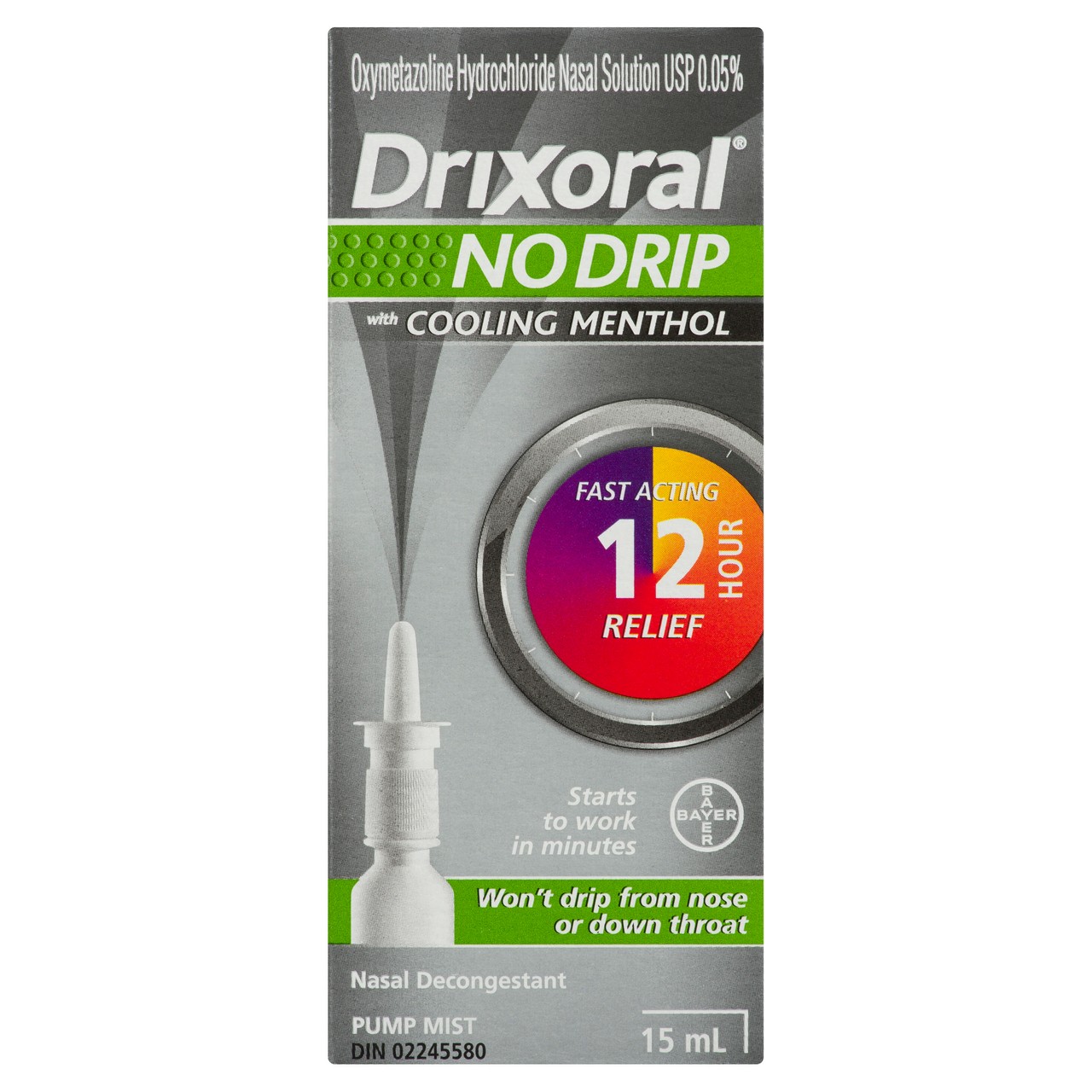 Drixoral Cling No Drip Nasal Decongestant Methol 15 ml - Voilà Online ...