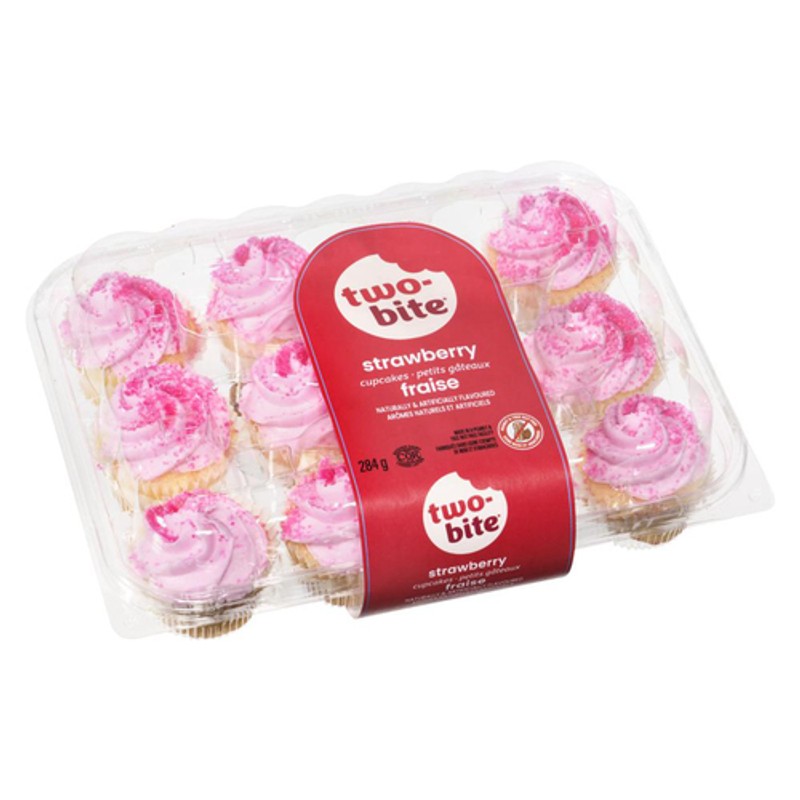 Two Bite Mini Cupcakes Strawberry 284 g - Voilà Online Groceries & Offers