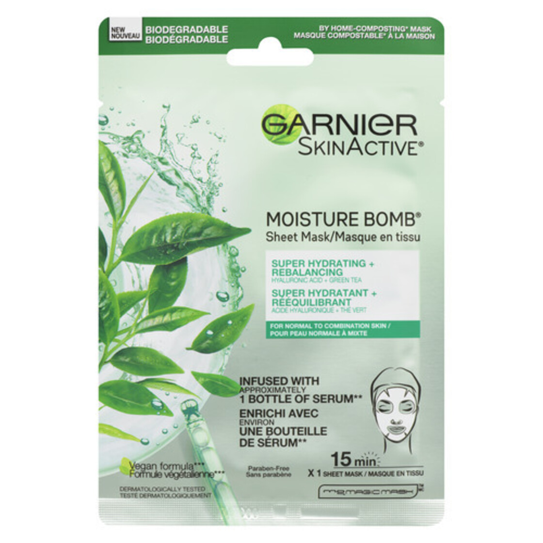 Garnier Skin Active Hydra Bomb Mask Green Tea 32 g - Voilà Online ...