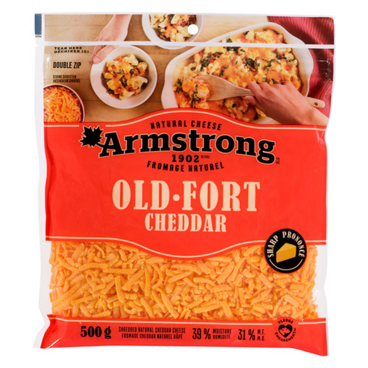 Armstrong Cheese Shredded Yellow Old Cheddar 500 g - Voilà Online ...