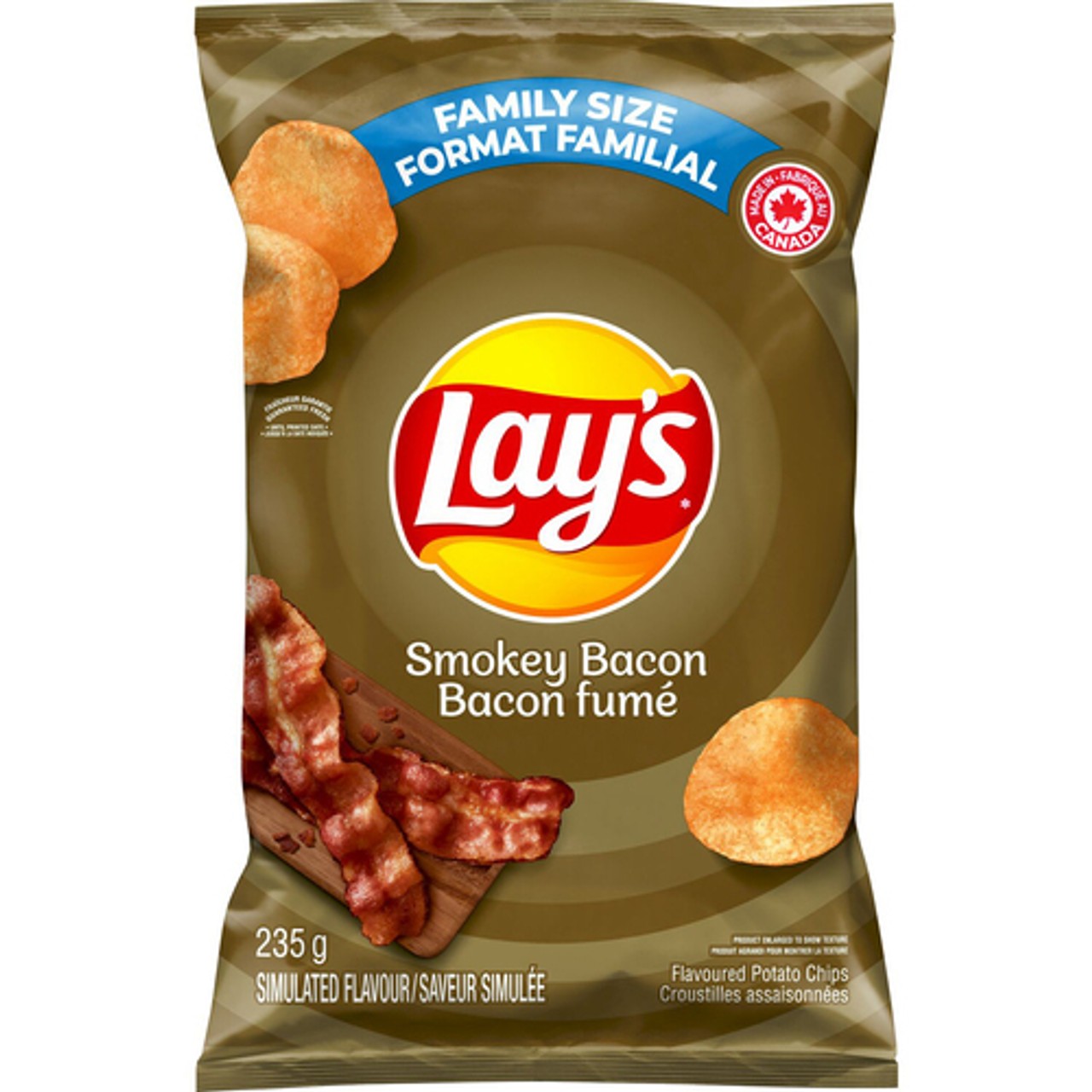 Lay's Potato Chips Smokey Bacon 235 g - Voilà Online Groceries & Offers
