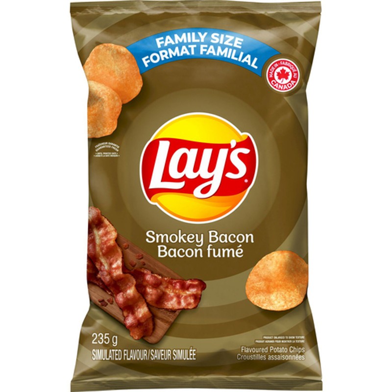 Lay's Potato Chips Smokey Bacon 235 g - Voilà Online Groceries & Offers