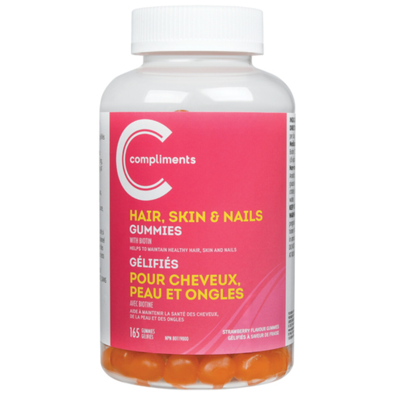 Compliments Supplements Hair Skin And Nails Gummies 165 Count - Voilà ...