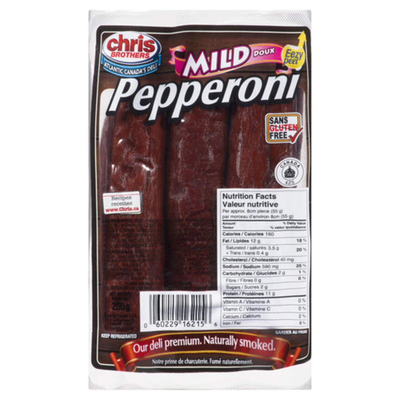 Chris Brothers Mild Pepperoni 250 g - Voilà Online Groceries & Offers