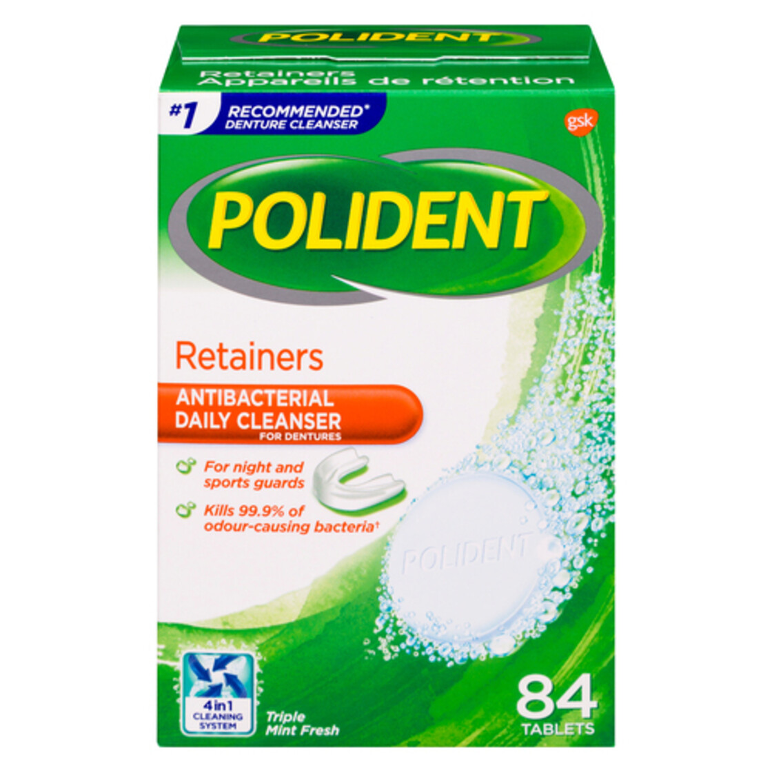 Polident Retainers Daily Cleanser Tablets 84 Count - Voilà Online ...