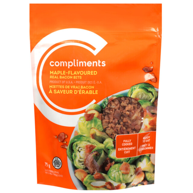 Compliments Bacon Bits Maple-Flavoured 75 g - Voilà Online Groceries ...