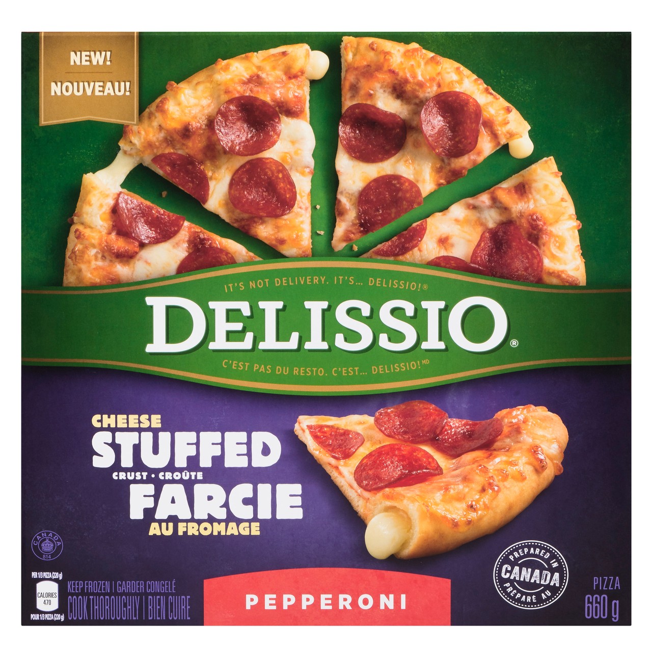 Delissio Stuffed Crust Frozen Pizza Pepperoni 660 g - Voilà Online ...