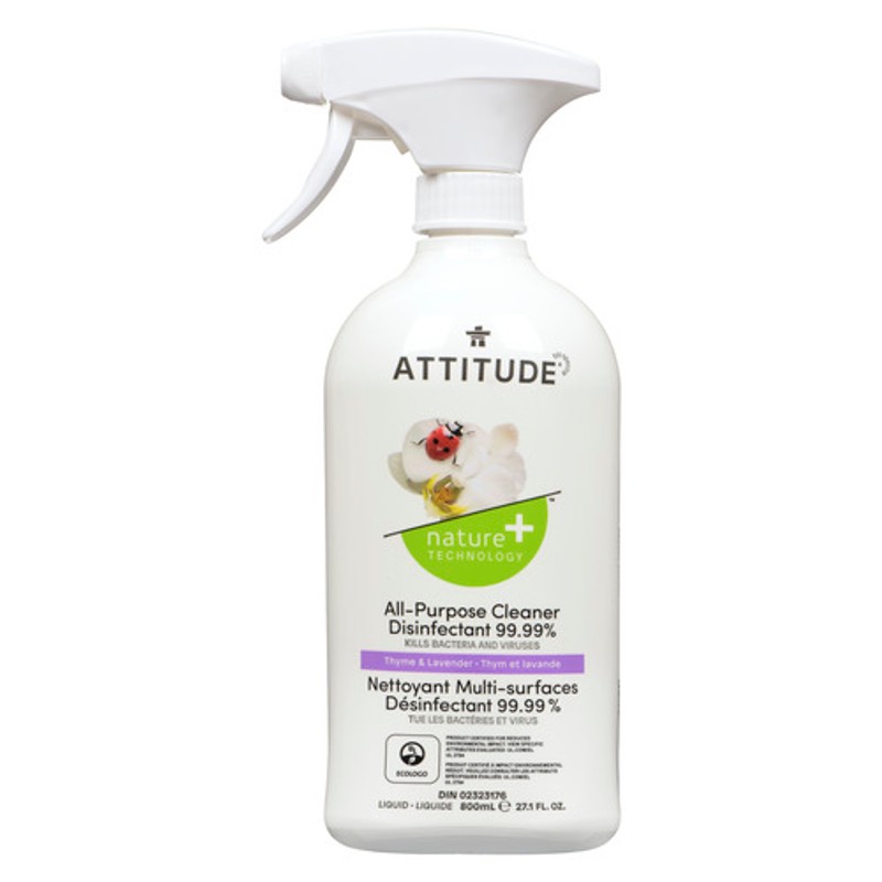Attitude Nature+ all purpose disinfectant thyme & lavender Cleaner 800 ...