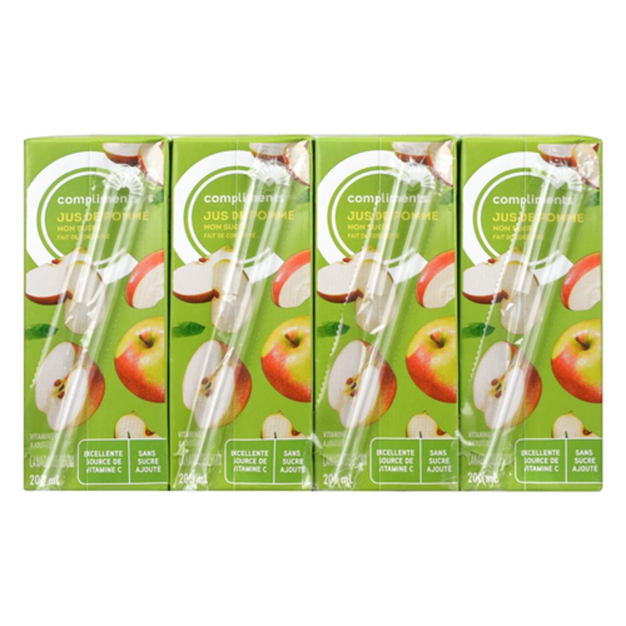 Compliments Apple Juice Unsweetened 8 x 200 ml - Voilà Online Groceries ...