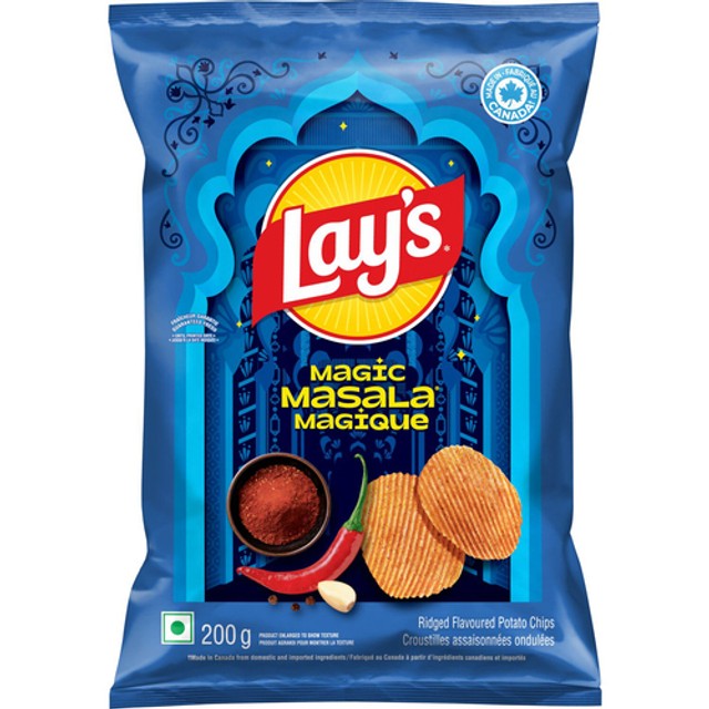 Lay’s Potato Chips Magic Masala Ridged Flavoured 200 g - Voilà Online ...