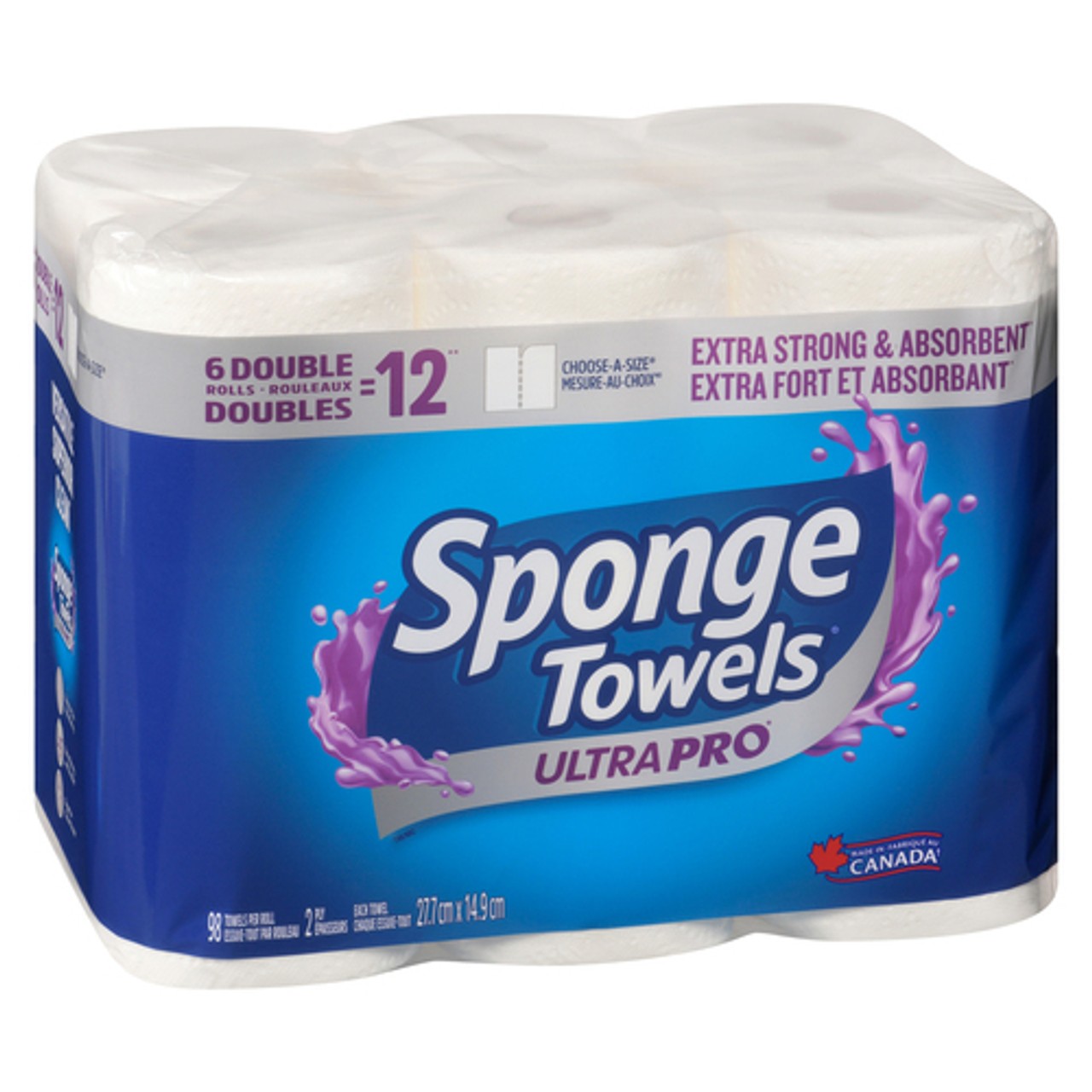 Sponge Towels Paper Towel Ultra Pro 2-Ply 6 Double Rolls x 98 Sheets ...