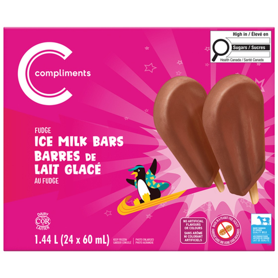 Compliments Ice Milk Bar Fudge 24 x 60 ml - Voilà Online Groceries & Offers
