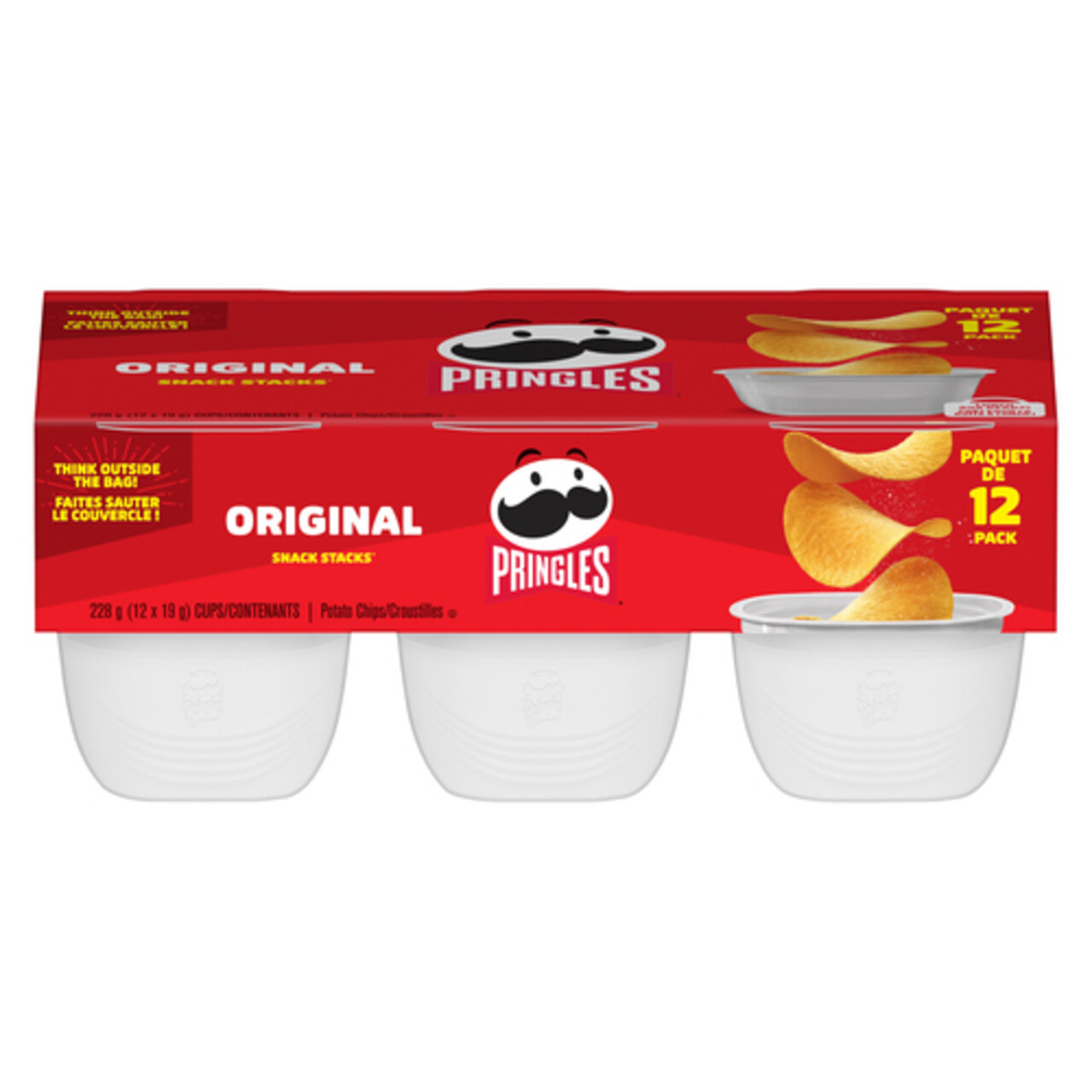 Pringles Potato Chips Original Snack Stacks 12 x 19 g - Voilà Online ...