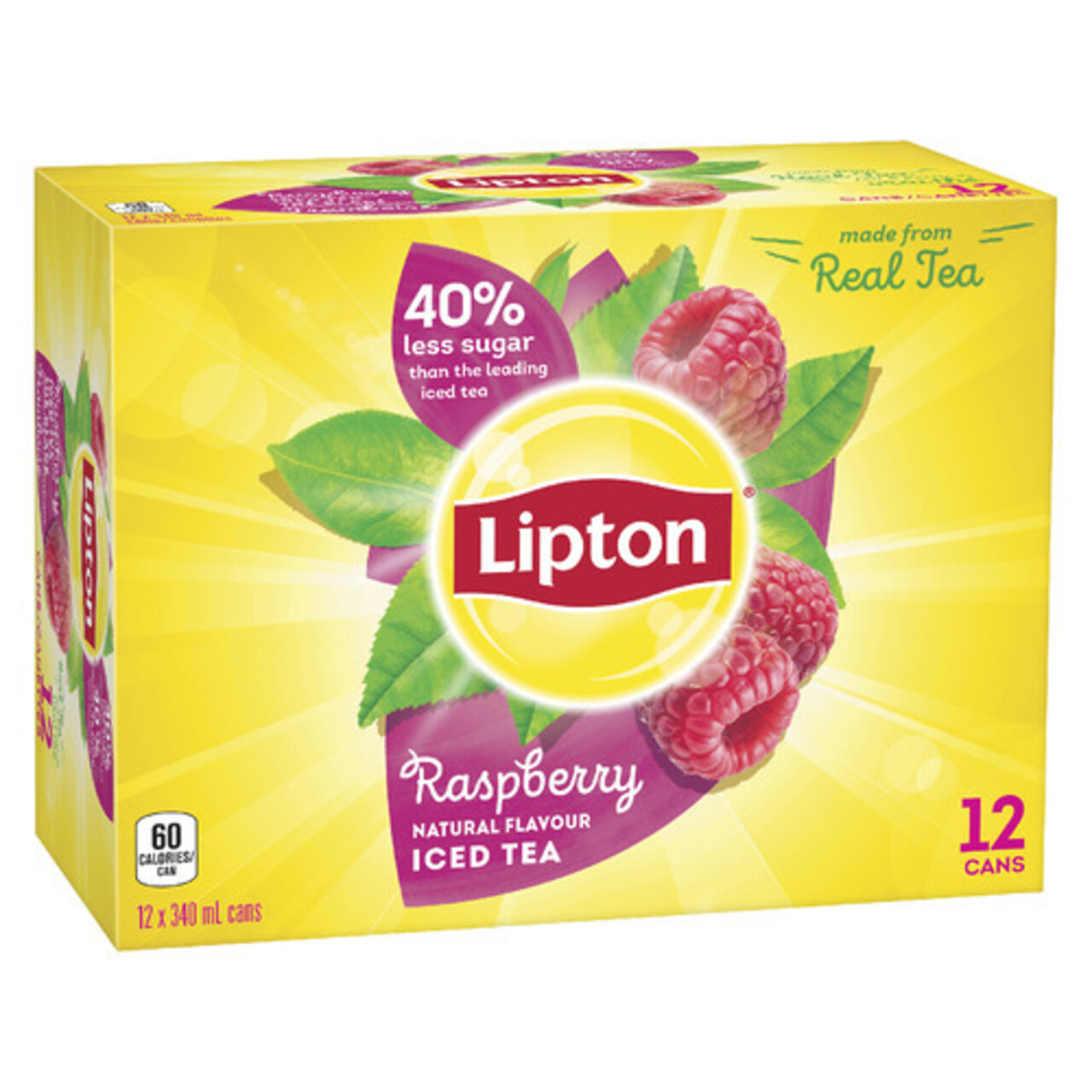 Lipton Iced Tea Raspberry 12 x 340 ml (cans) - Voilà Online Groceries ...