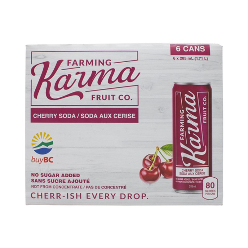 Farming Karma Soda Cherry 6 x 285 ml (cans) - Voilà Online Groceries ...