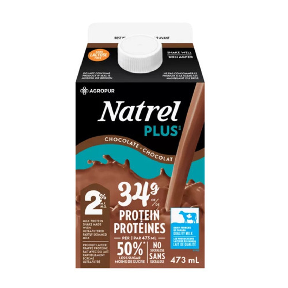 Natrel Plus Lactose-Free 2% Milk Chocolate 473 ml - Voilà Online ...