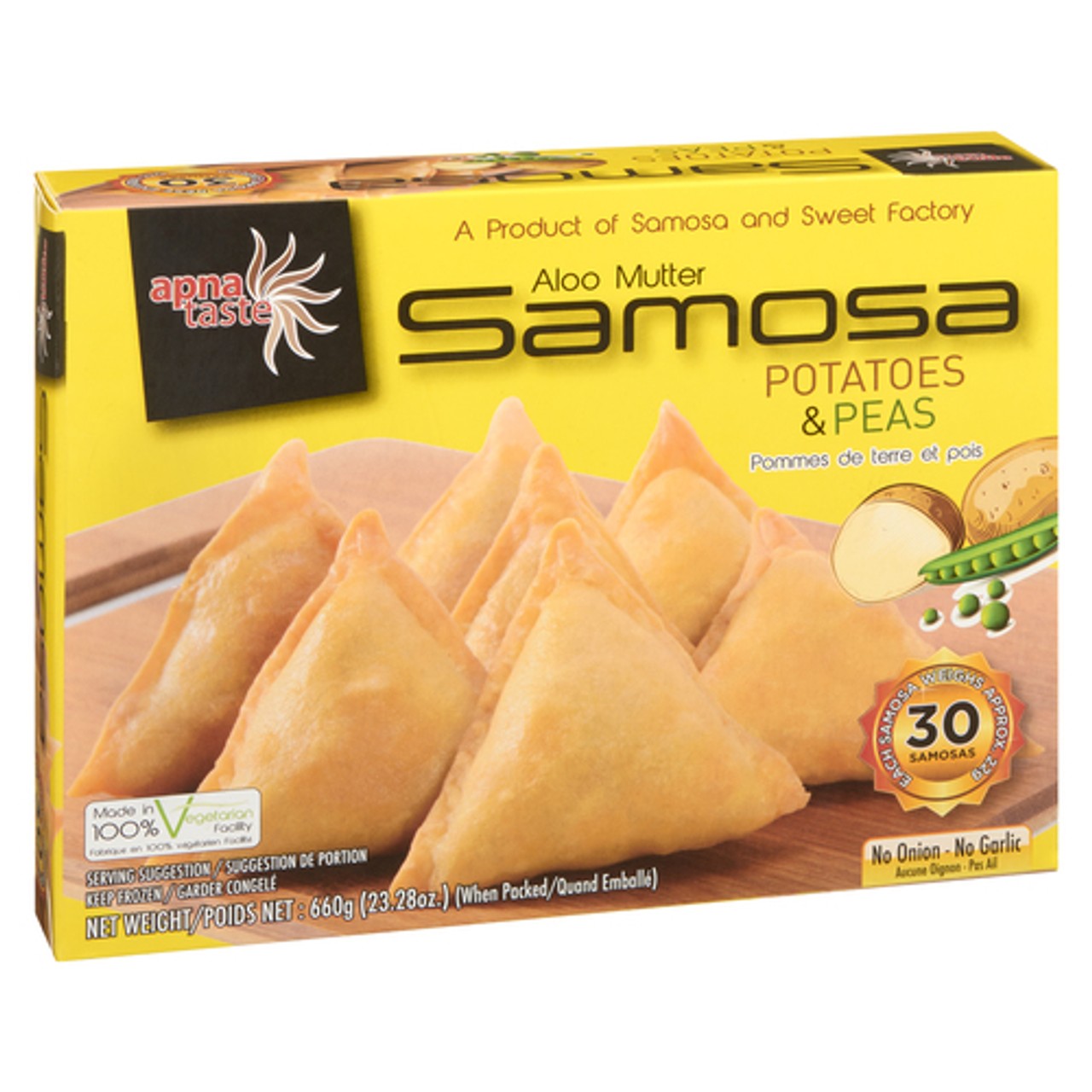 Apna Taste Potatoes & Peas Samosa 660 g (frozen) - Voilà Online ...