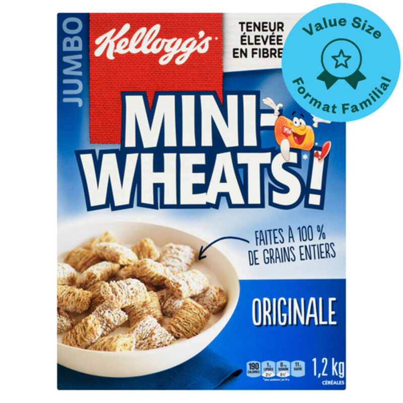 Kellogg's Cereal Mini-Wheats Jumbo 1.2 kg - Voilà Online Groceries & Offers