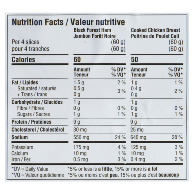 Piller's Black Forest Ham & Chicken Shaved Deli Meat Duo Club Size 350 ...