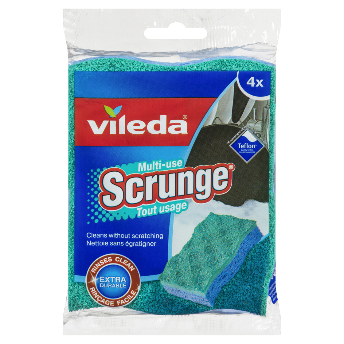 Vileda Multi-Use Scrunge 4 EA - Voilà Online Groceries & Offers
