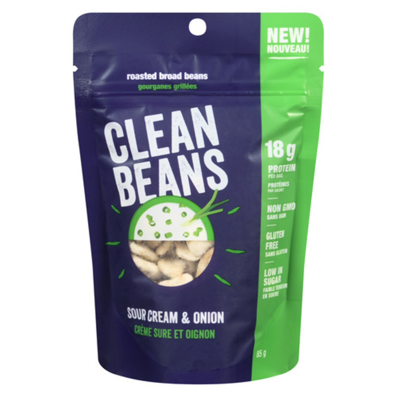 Nutraphase Clean Beans Sour Cream & Onion 85 g - Voilà Online Groceries ...
