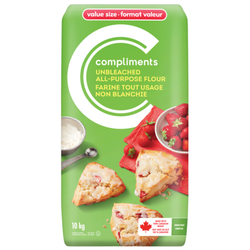 Compliments All Purpose Flour Unbleached 10 kg - Voilà Online Groceries ...