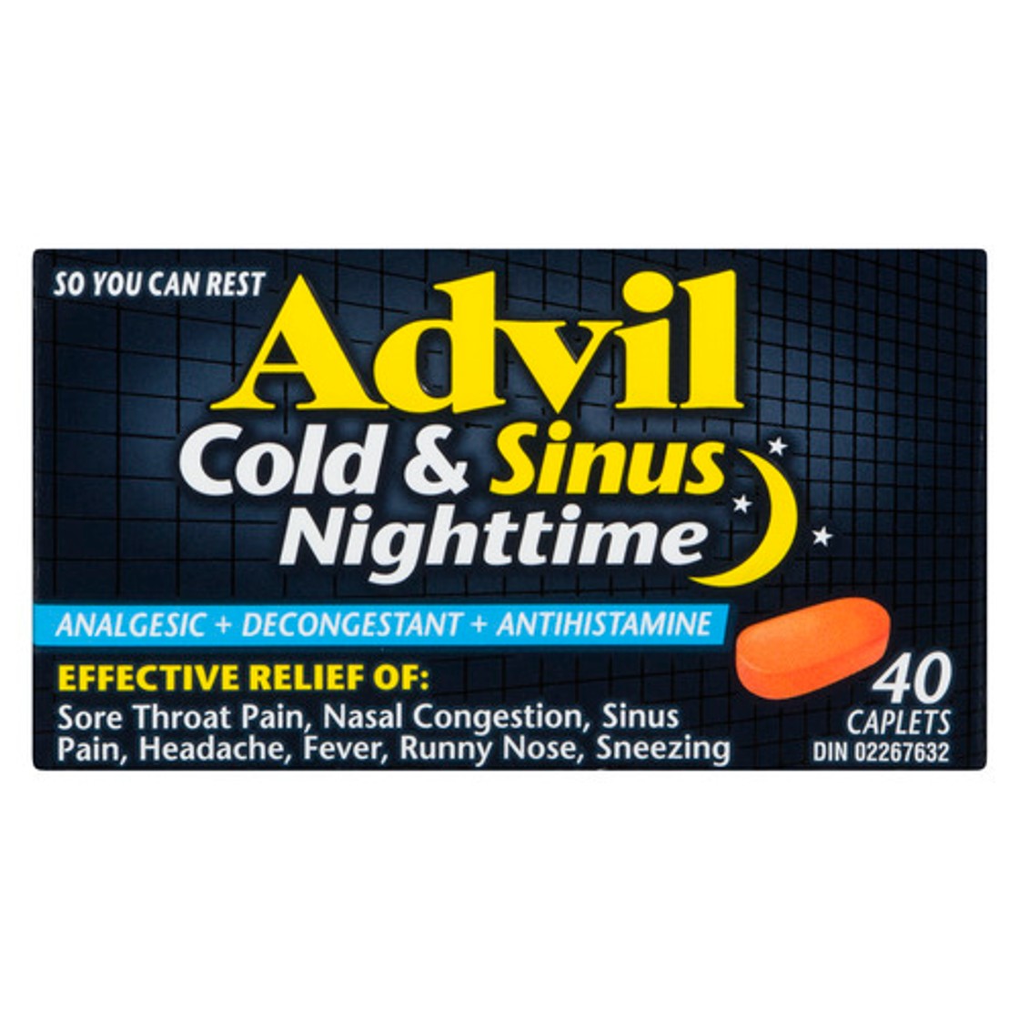 Advil Cold & Sinus Nighttime Caplets 40 Count - Voilà Online Groceries ...