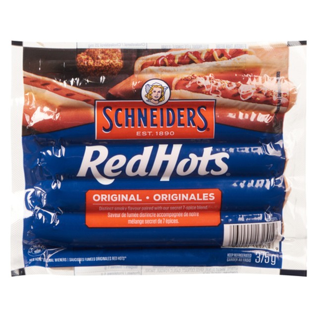 Schneiders Red Hots Hot Dogs Original 375 g - Voilà Online Groceries ...