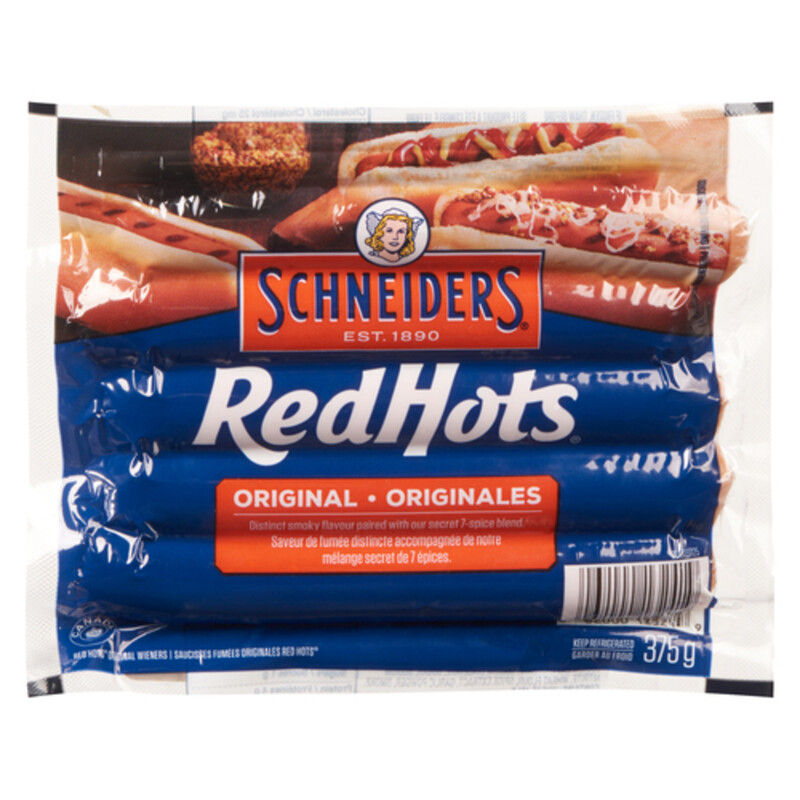 Schneiders Red Hots Hot Dogs Original 375 g - Voilà Online Groceries ...