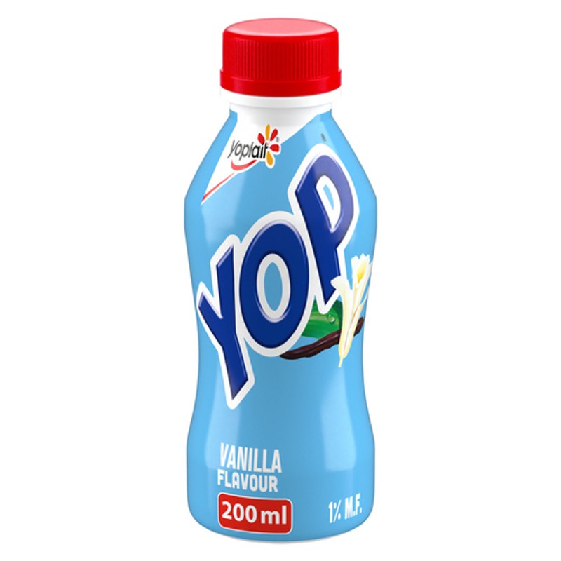 Yoplait Yop 1% Drinkable Yogurt Vanilla 200 ml - Voilà Online Groceries & Offers