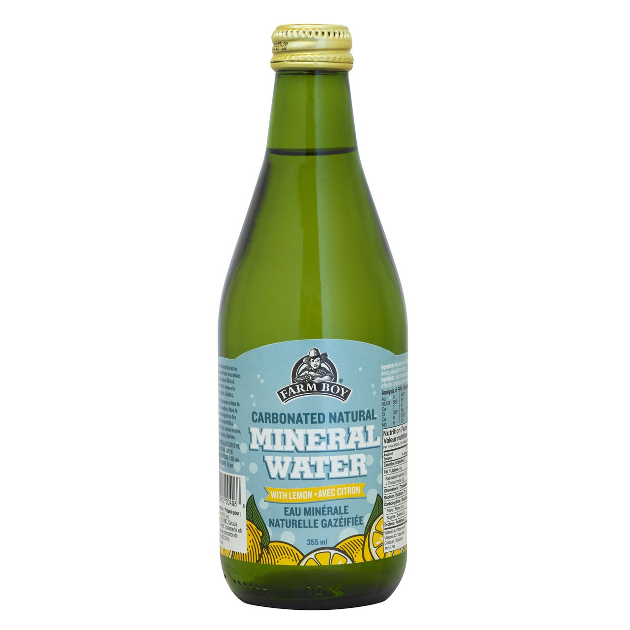 Farm Boy Carbonated Water Lemon 355 ml (bottle) - Voilà Online ...