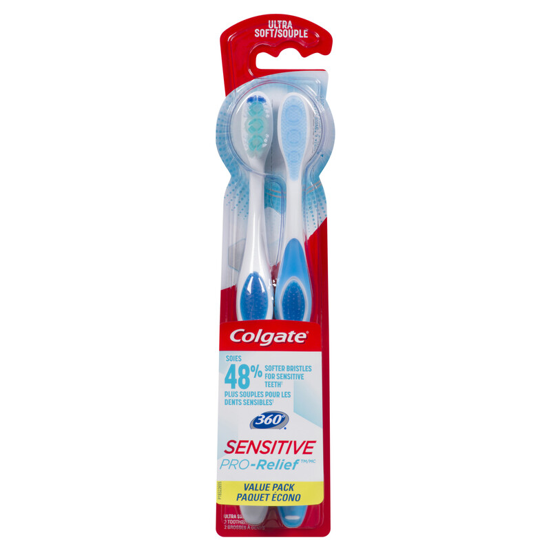 Colgate Toothbrush 360 Sensitive Pro-Relief 2 Pack - Voilà Online ...