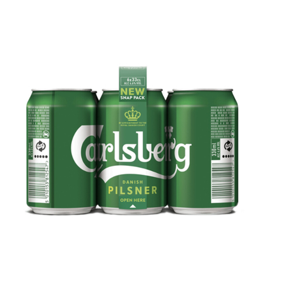 Carlsberg Beer 4.4% Alcohol Snap Pack 6 x 330 ml (cans) - Voilà Online ...
