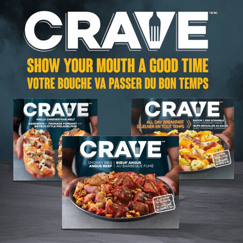 Crave Frozen Dinner Smoky BBQ Angus Beef 283 g - Voilà Online Groceries ...