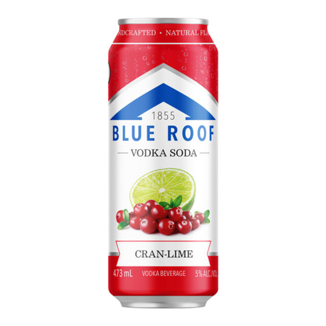Blue Roof Vodka 5% Alcohol Cranberry Lime 473 ml (can) - Voilà Online ...
