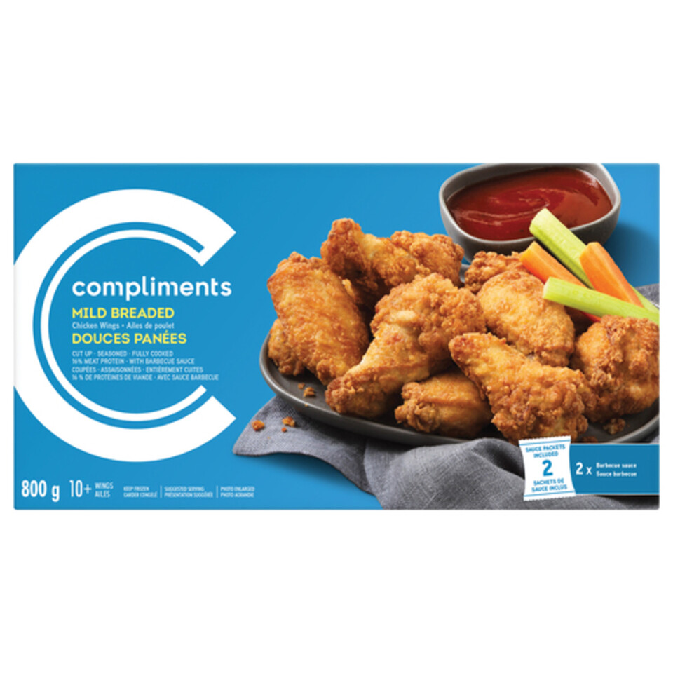 Compliments Frozen Mild Chicken Breaded Wings 800 g - Voilà Online ...