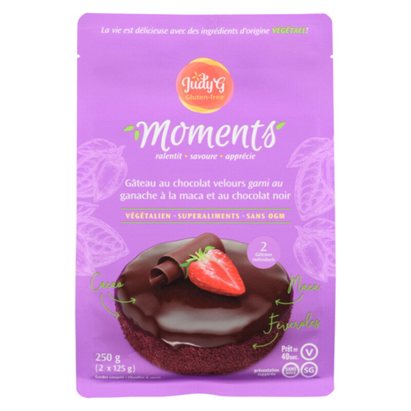 Judy G Gluten-Free Vegan Frozen Cakes Chocolate Velvet With Ganache 250 ...