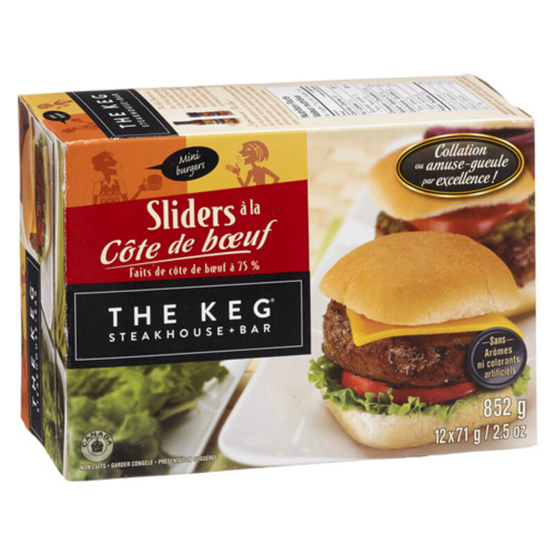 The Keg Frozen Beef Burger Sliders 852 g - Voilà Online Groceries & Offers