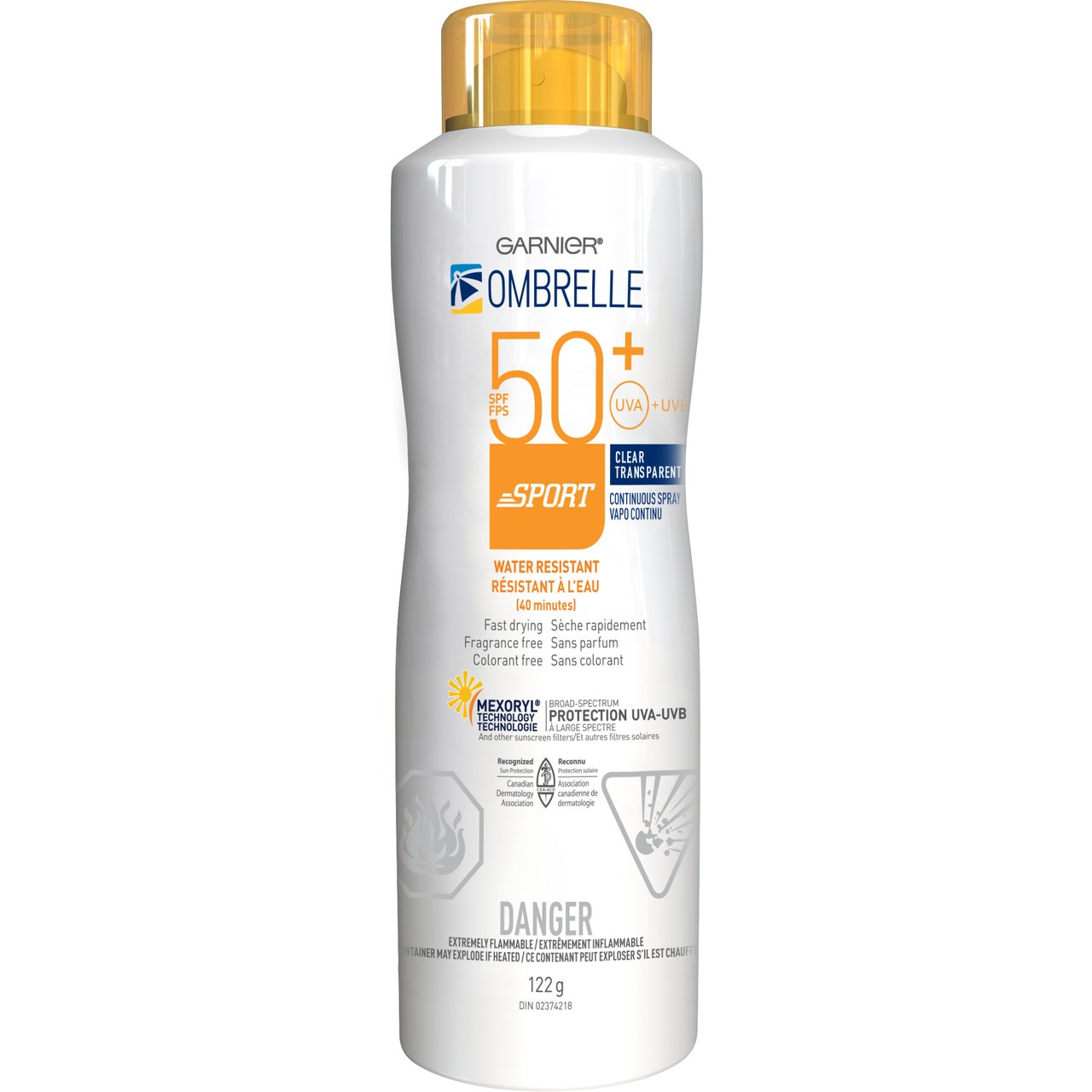 Garnier Ombrelle Sport Continuous Spray Sunscreen SPF 50 122 g - Voilà ...