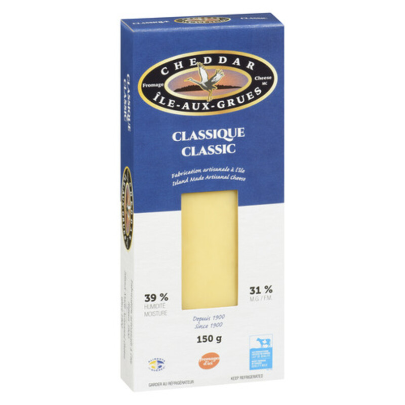 Île-Aux-Grues Firm Classic Cheese Cheddar 150 g - Voilà Online ...