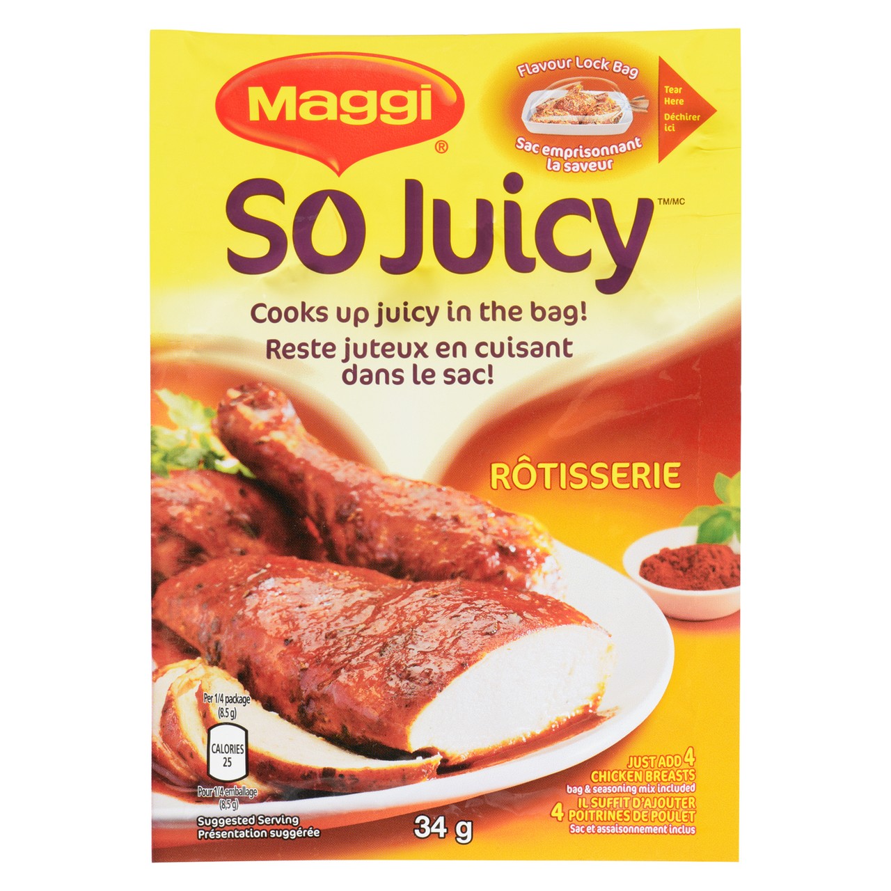 Maggi Seasoning Mix So Juicy Chicken Paprika Flavour 34 g - Voilà ...