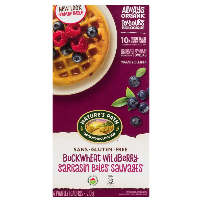Nature's Path Organic Frozen Waffles Buckwheat Wildberry 210 g - Voilà ...