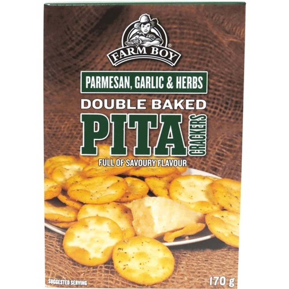 Farm Boy Pita Crackers Parmesan Garlic And Herb 170 g - Voilà Online ...