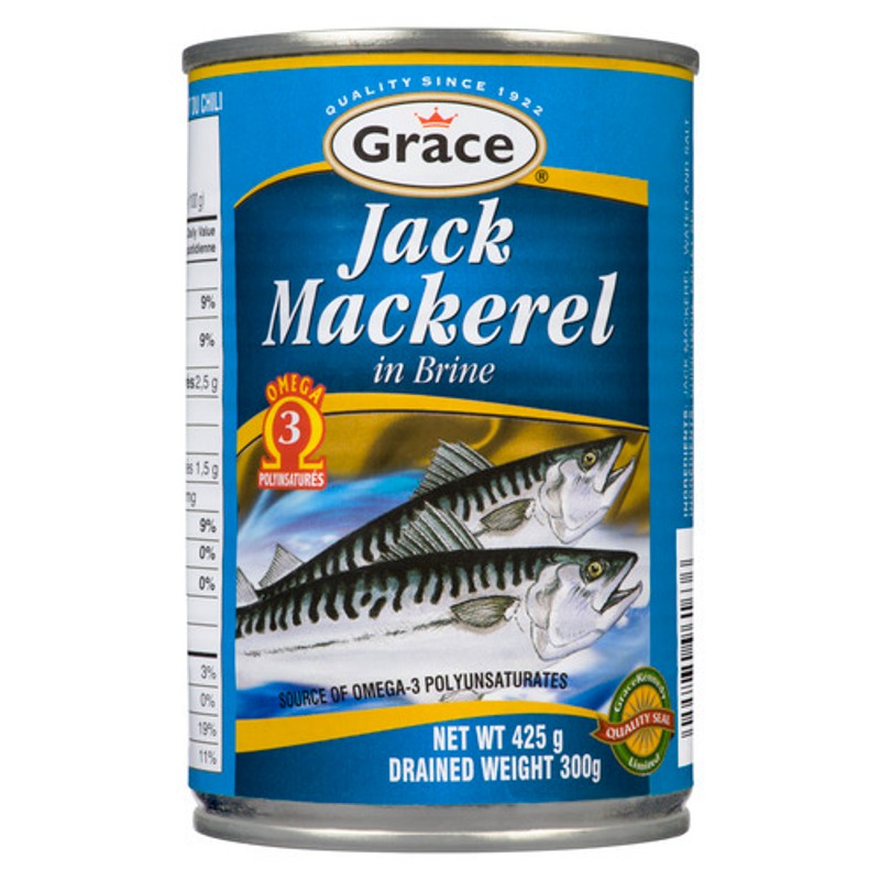 Grace Canned Jack Mackerel In Brine 425 g - Voilà Online Groceries & Offers