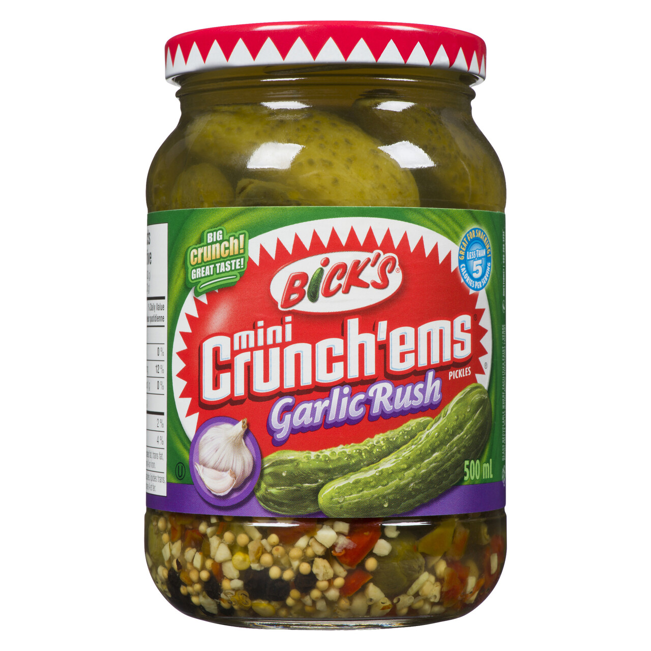Bick's Mini Crunch'ems Pickles Garlic Rush 500 ml - Voilà Online ...
