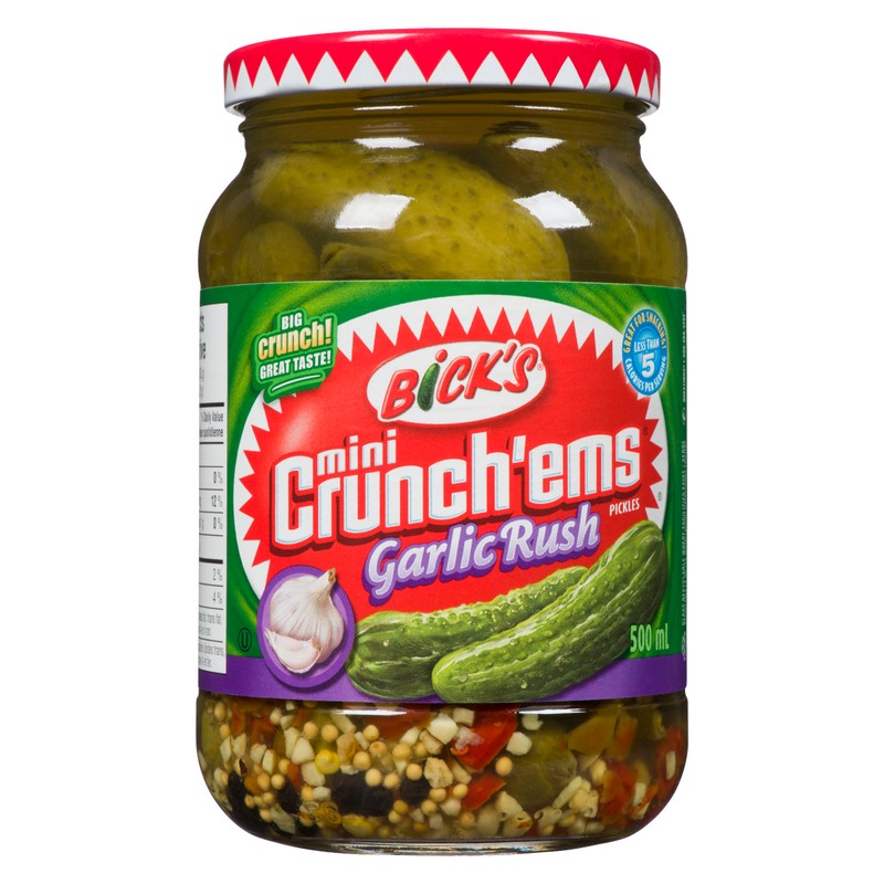 Bick's Mini Crunch'ems Pickles Garlic Rush 500 ml - Voilà Online ...