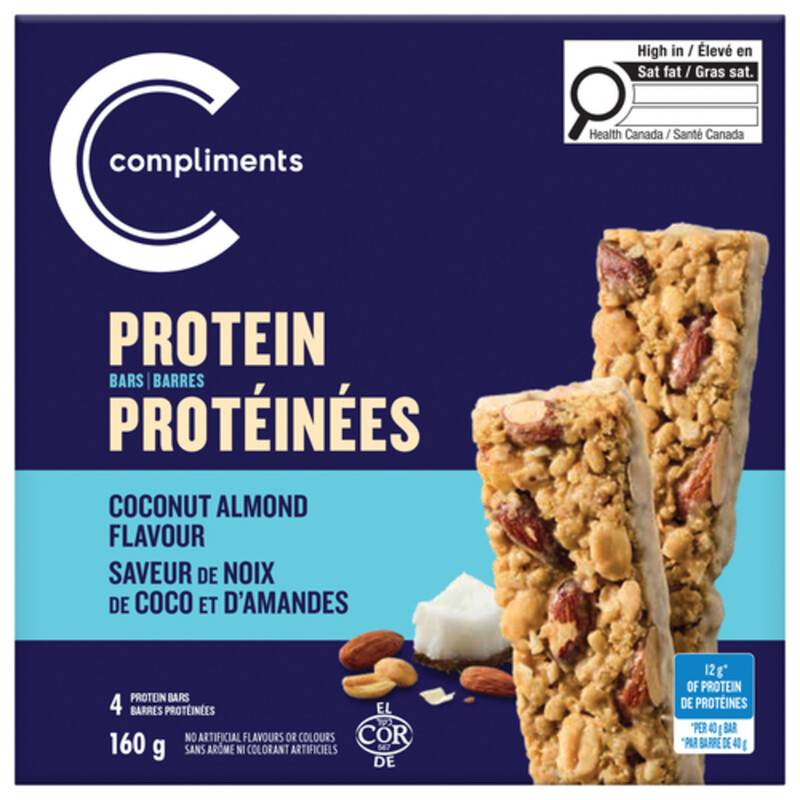 Compliments Protein Bars Coconut Almond 160 g - Voilà Online Groceries ...